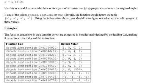 Solved Part Iii Decode A Machine Instruction 20 Points