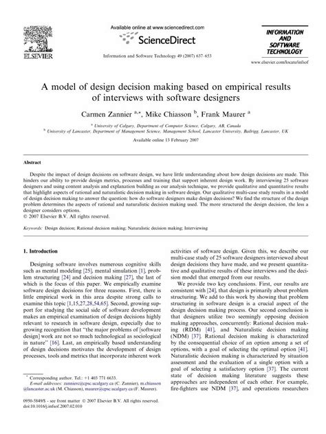pdf a model of design decision making based on …ase cpsc ucalgary ca