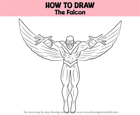 How To Draw The Falcon Marvel Comics Step By Step DrawingTutorials