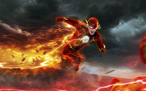 Flash Barry Allen Dc Comics Super Hero Lightning Speed Hd Wallpaper
