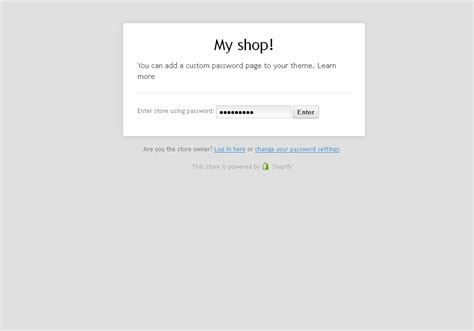 Shopify How To Enabledisable Password Protection For Store Frontend Template Monster Help