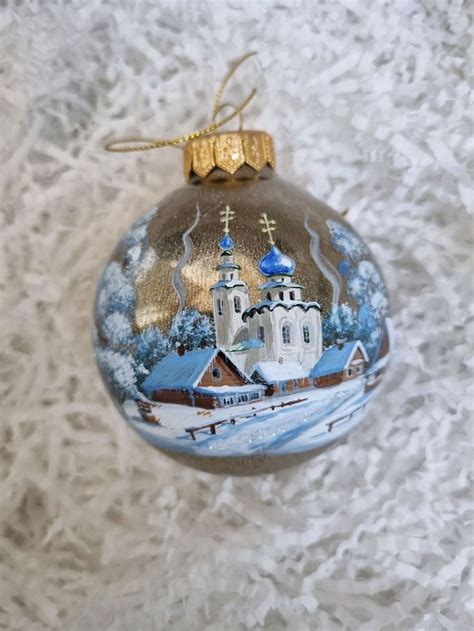 Стеклянный новогодний шарик в интернет магазине на Ярмарке Мастеров Игрушки Москва доставка