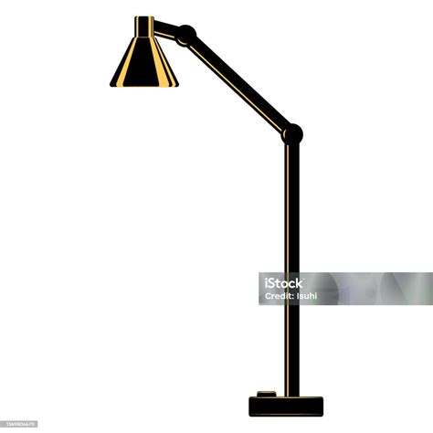 바닥 램프 집에서 조명 장비 삼각형 램프 쉐이드 모양 경첩스탠드 객실용 플로어 램프 램프 쉐이드 디자인 세련된 인테리어 벡터