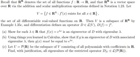 solved recall that rr denotes the set of all functions f r