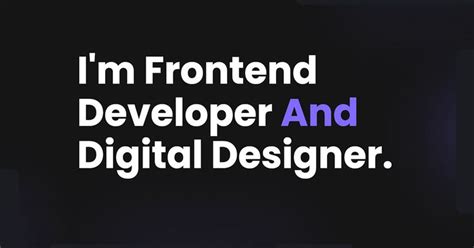 Frontend Developer And Digital Designer