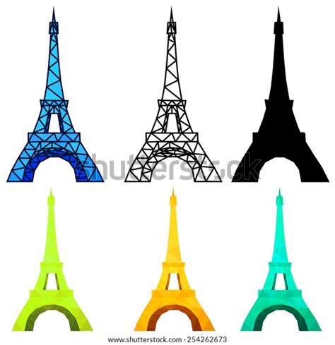 Art Eiffel Tower Low Poly Outline Stock Vector Royalty Free Shutterstock