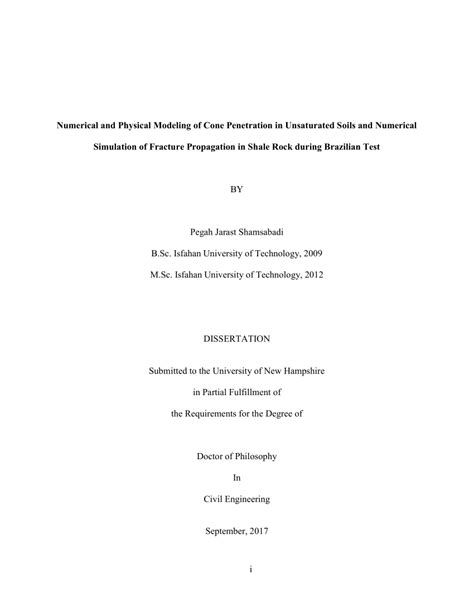 Pdf Numerical And Physical Modeling Of Cone Penetration In