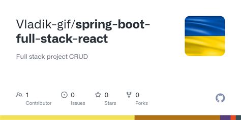 GitHub Vladik Spring Boot Full Stack React Full Stack Project CRUD