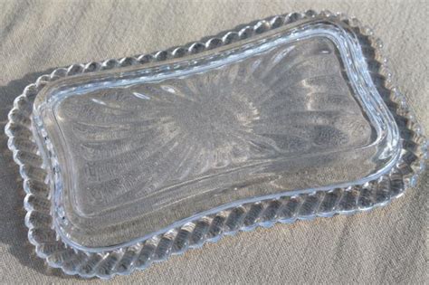 Vintage Fostoria Colony Crystal Clear Glass Mini Cream And Sugar Set With