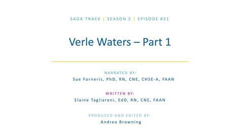 Nln Nursing Edge Unscripted Saga S2 Ep21 Verle Waters Part 1 Youtube