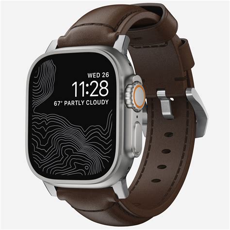 Traditional Band 46mm 49mm Silver Hardware Rustic Brown Horween Nomad®