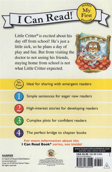 Just A Little Sick Little Critter I Can Read My First Shared Reading