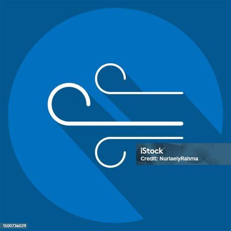 아이콘 공기 흐름 에어컨 기호와 관련이 있습니다 긴 그림자 스타일 심플한 디자인 편집 가능 간단한 그림 3차원 형태에 대한 스톡 벡터 아트 및 기타 이미지 Istock