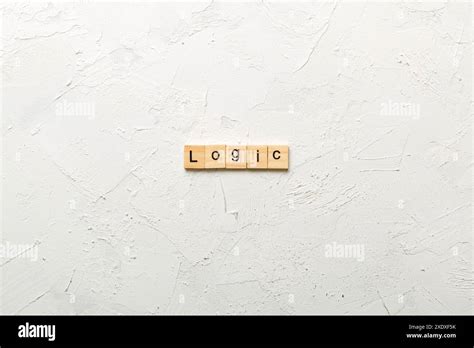 Logic Word Written On Wood Block Logic Text On Table Concept Stock