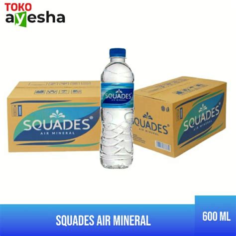 Jual Squades Air Mineral 600 Ml 1 Dos Isi 24 Botol Shopee Indonesia