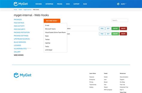 Myget · Github Marketplace · Github