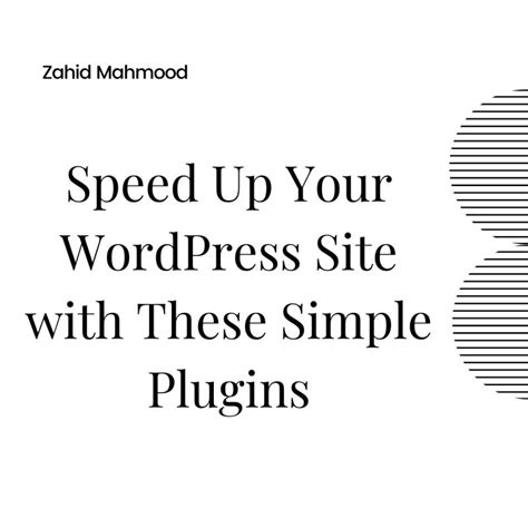 Wordpress Webperformance Wpplugins Caching Seo Sitespeed Zahid Mahmood