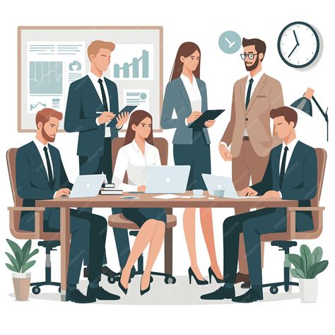 Team Work Problem Solving Employee Staff Premium Ai Generated Vector