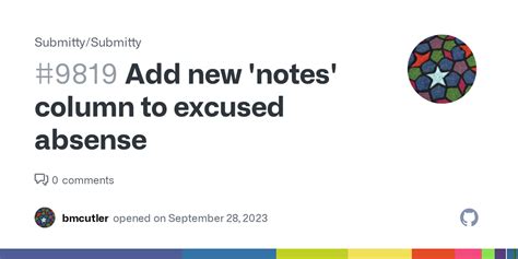 add new notes column to excused absense · issue 9819 · submitty