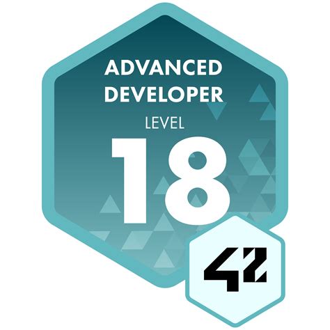 42 Cursus Advanced Developer Level 18 Credly