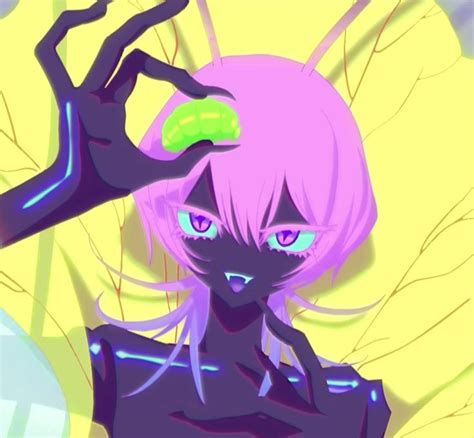 Anime Character With Pink Hair And Blue Eyes