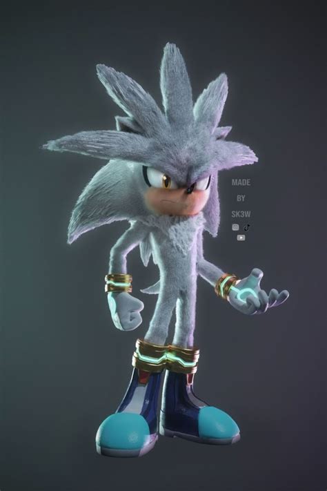 Silver The Hedgehog Movie Style In Character Design Silver The Hedgehog Movie Art