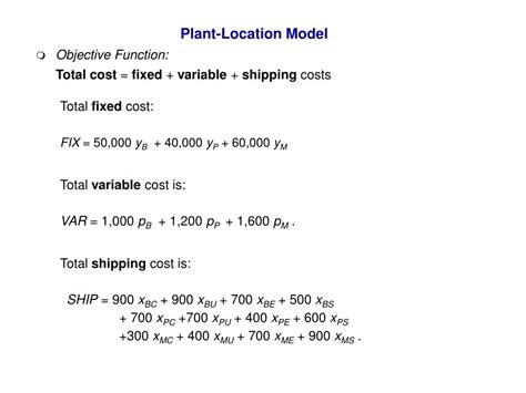 Ppt Plant Location Problem Powerpoint Presentation Free Download Id6558526
