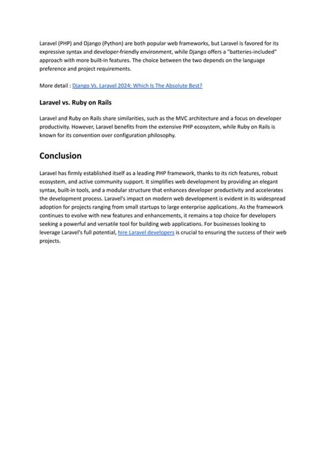 Laravel Framework A Comprehensive Guide For Modern Web Development Pdf
