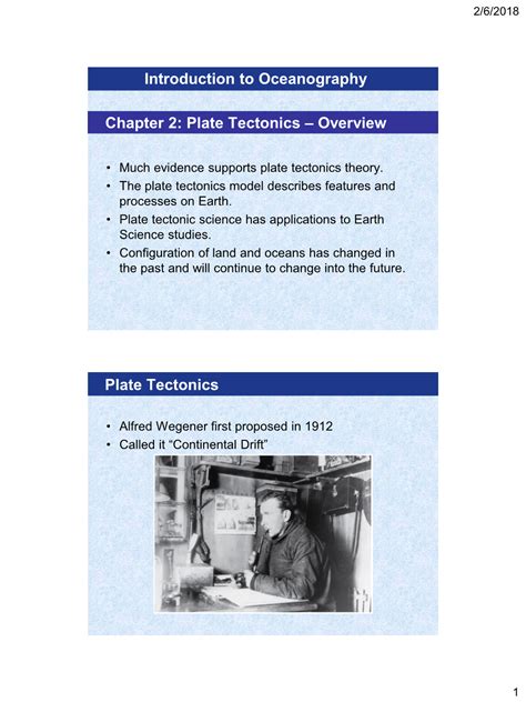 Chapter 2 Plate Tectonics Overview Introduction To Oceanography Plate Docslib