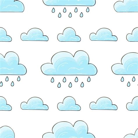 구름과 원활한 패턴 날씨 비 강수량 배경 일러스트 및 사진 무료 다운로드 Pngtree