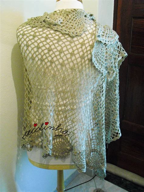 Estola De Crochet Na Cor Bronze