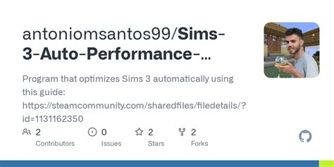 Github Antoniomsantos99sims 3 Auto Performance And Bugfixes Program That Optimizes Sims 3