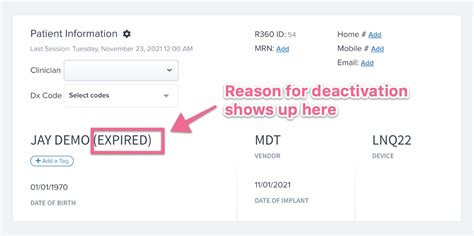 How To Deactivate A Patient RhythmScience Knowledge Base