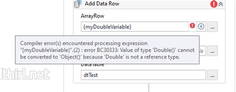 Is It Possible To Convert A String Value To Double In Add Data Row