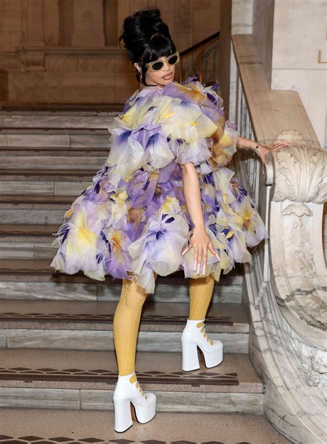Cardi B Wows In An Explosion Of Fabric At Marc Jacobs Fashion Show