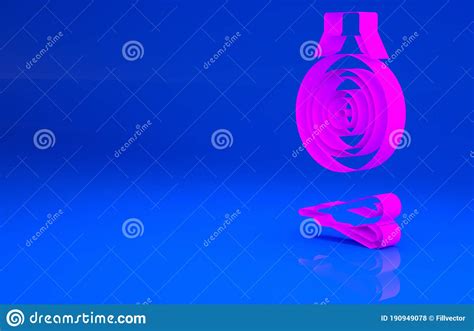 Pink Classic Dart Board And Arrow Icon Isolated On Blue Background Dartboard Sign Game Concept