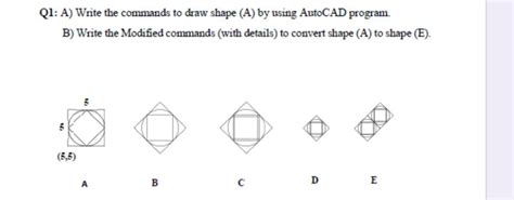 Answered A Write The Commands To Draw Shape A Bartleby