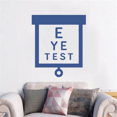 Optical Shop Decal Simple Eye Test Vinyl Wall Sticker Optometry Vision