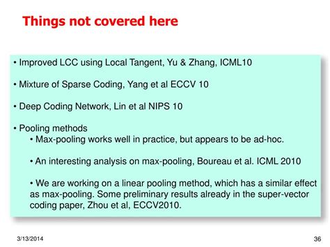 Ppt Part 3 Image Classification Using Sparse Coding Advanced Topics