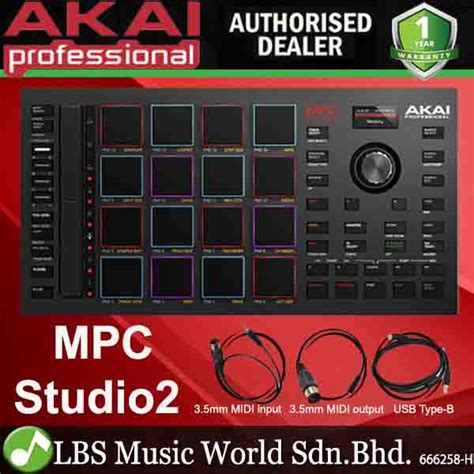Akai Professional MPC Studio Sensitive Pads Music Production Midi Controller And Software