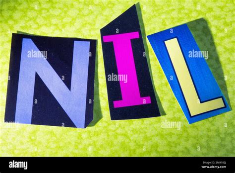 The Acronym NIL Name Image Likeness Using Cut Out Paper Letters In The Ransom Note Effect