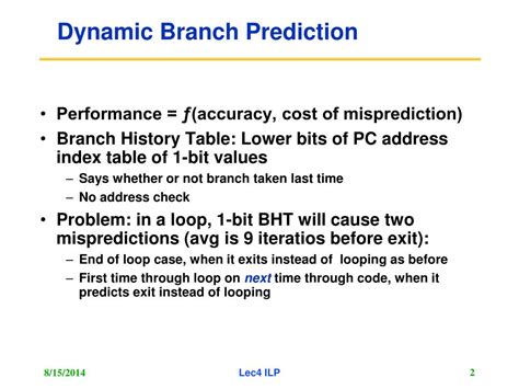 PPT Dynamic Branch Prediction PowerPoint Presentation Free Download ID