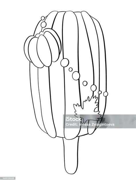 등고선 그림 음식 여름 아이스크림 롤리팝 토퍼 귀여운 인형 가을 테마 호박과 단풍잎 디자인 요소 엽서 색칠 인쇄 및 표지 미디어