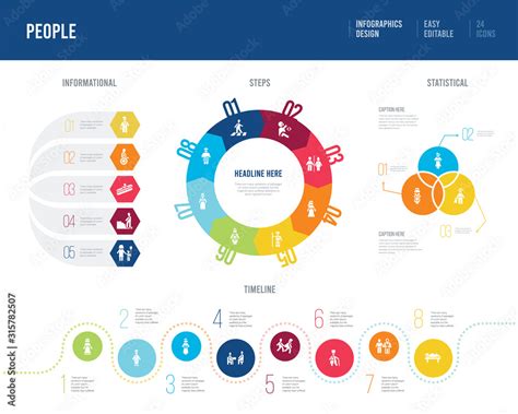 Infographic Design From People Concept Informational Timeline