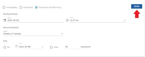 schedule a recurring text message liondesk