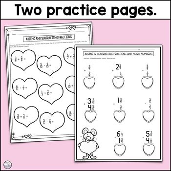 Adding And Subtracting Fractions And Mixed Numbers By Stress Free Teaching