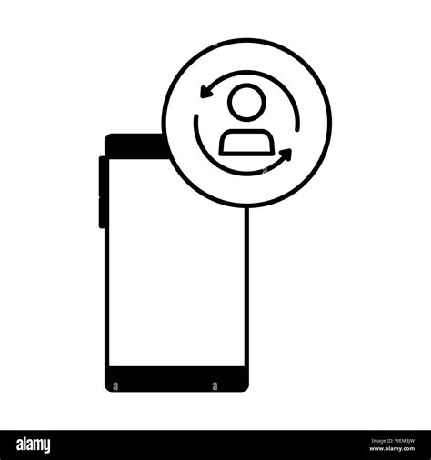 Smartphone Device With User Refresh Stock Vector Image And Art Alamy