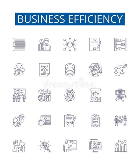 Business Efficiency Line Icon Concept Business Efficiency Vector