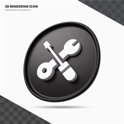 Premium Psd Setting 3d Rendering Icon