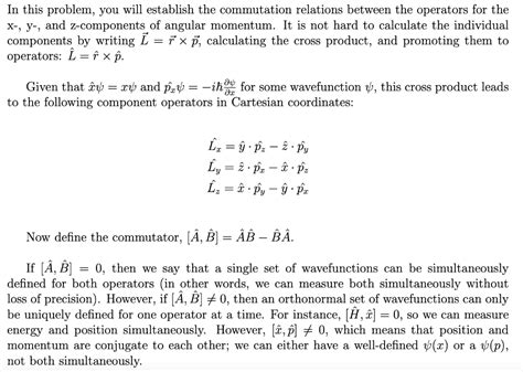 Solved In This Problem You Will Establish The Commutation Chegg